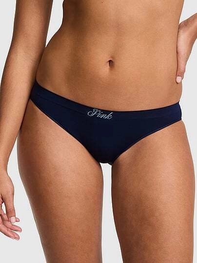 Pink Seamless Bikini Panty - Blue