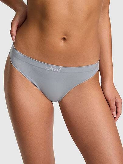 Pink Seamless Bikini Panty - Grey