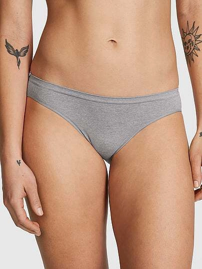 Pink Seamless Bikini Panty - Grey