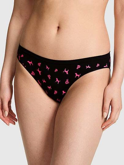 Pink Seamless Bikini Panty - Print