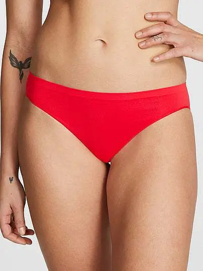 Pink Seamless Bikini Panty - Red