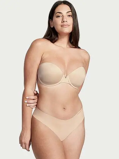 Victoria's Secret Bare Illusions Lightly Lined Smooth Strapless Bra - Beige