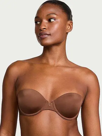 Victoria's Secret Bare Illusions Lightly Lined Smooth Strapless Bra - Brown