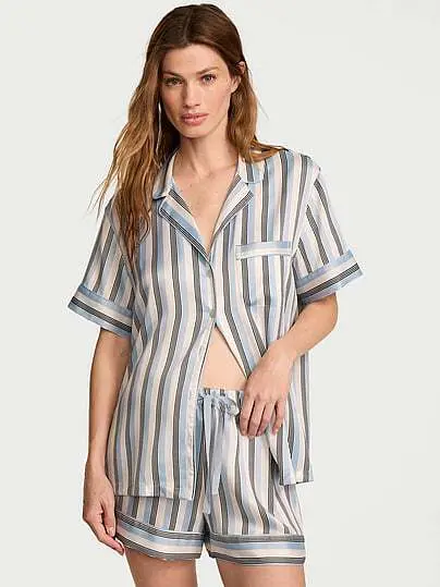 Victoria's Secret Signature Satin Short Pajama Set - Print