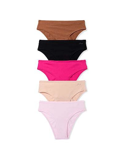 Pink Cotton Cheeky Pack Panty - Print