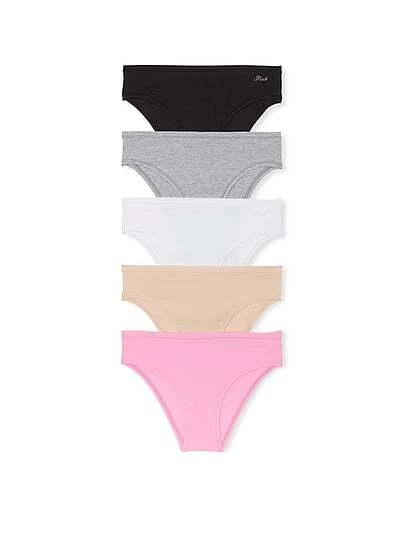 Pink 5-pack Cotton Cheeky Panties - Print