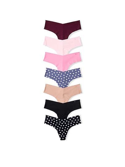 Victoria's Secret 5-pack No-show Thong Panties - Print