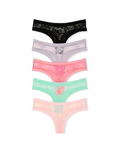 Victoria's Secret 5-pack Halloween No-show Thong Panties - Print
