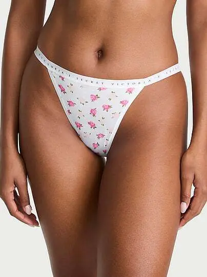 Victoria's Secret Stretch Cotton String Bikini Panty - Floral