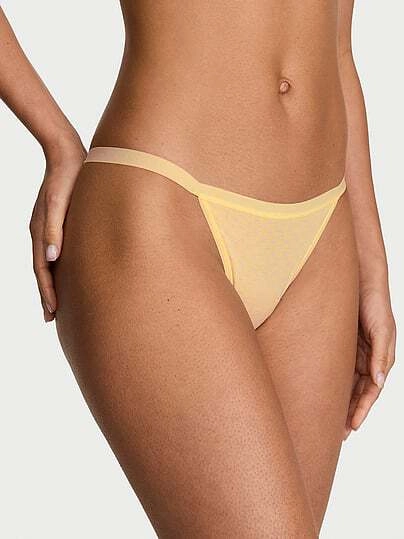 Victoria's Secret Stretch Cotton String Bikini Panty - Print