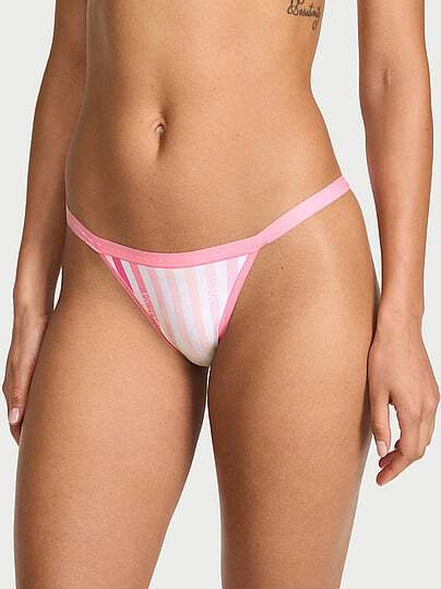 Victoria's Secret Stretch Cotton String Bikini Panty - Print