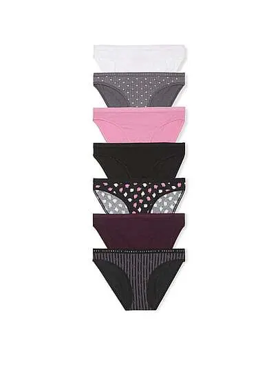 Victoria's Secret 5-pack Stretch Cotton Bikini Panties - Print