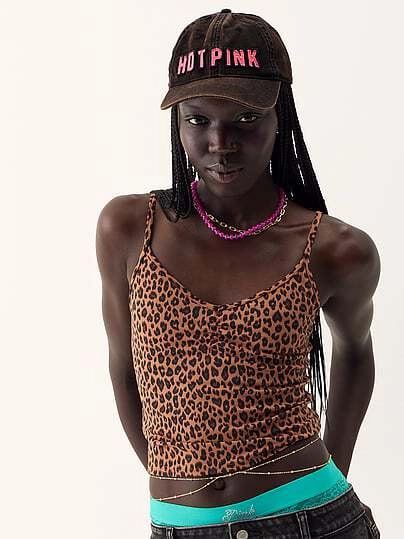 Pink Baseball Cap - Black