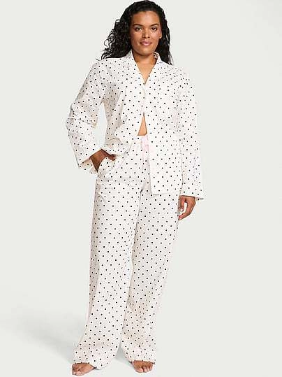Victoria's Secret Heritage Cotton Long Pajama Set - Print