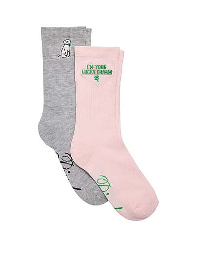 Pink 2-pack Crew Socks