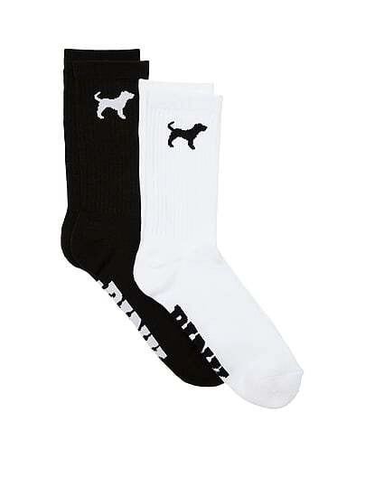 Pink 2-pack Crew Socks - Print