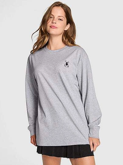 Pink Long-sleeve Tee - Grey