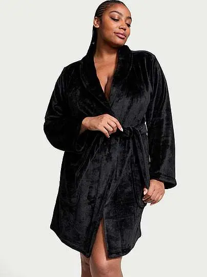 Victoria's Secret Cozy Plush Robe - Black