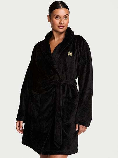 Victoria's Secret Cozy Plush Robe - Black