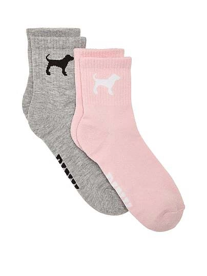 Pink Quarter Sock 2-pack - Print