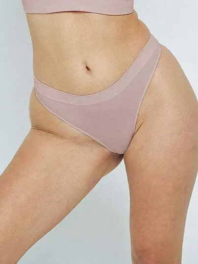 Victoria's Secret Mindd Regular Rise Thong - Beige