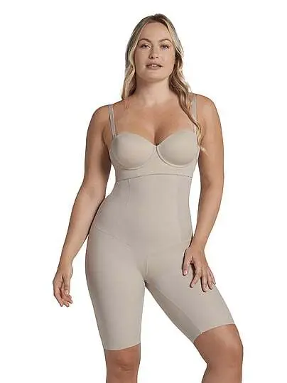 Victoria's Secret Leonisa Shapewear Moderate Compression Extra High-waisted Shaper Shorts - Beige