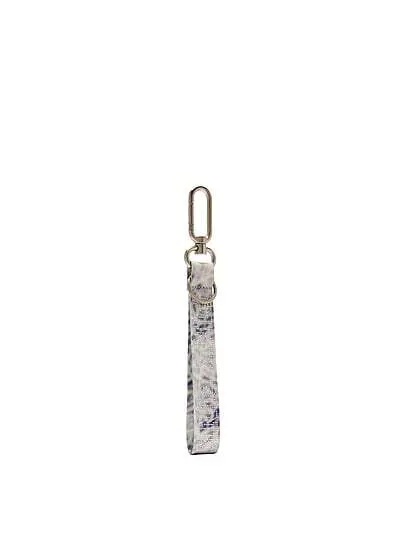Pink Wristlet Strap Keychain - Beige