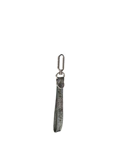 Pink Wristlet Strap Keychain - Beige