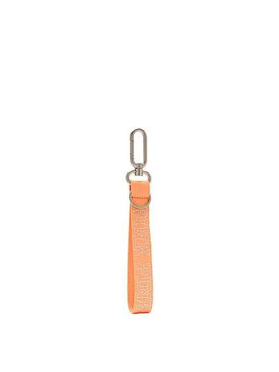 Pink Wristlet Strap Keychain - Orange