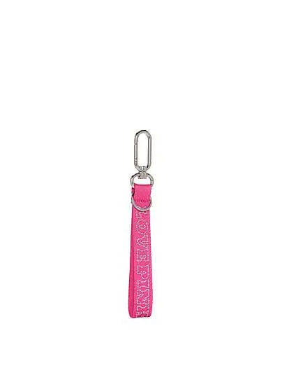 Pink Wristlet Strap Keychain - Pink