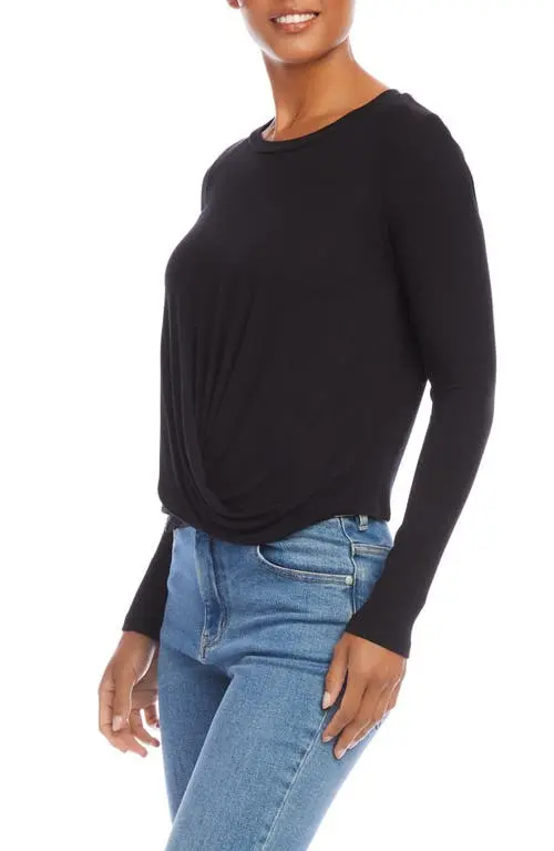 Fifteen Twenty Twist Front Ribbed Top
