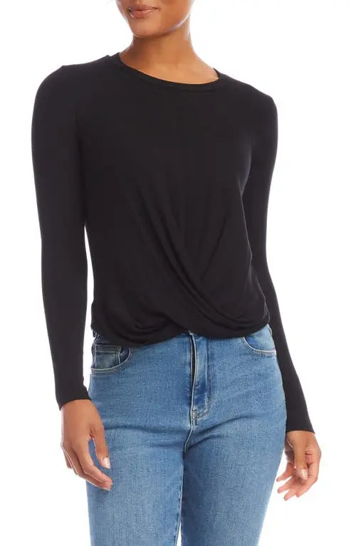 Fifteen Twenty Twist Front Ribbed Top