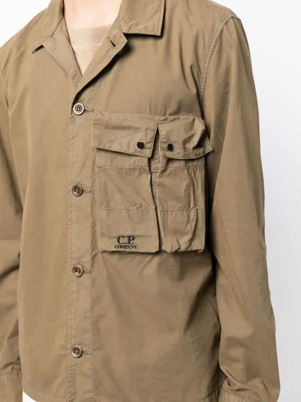 C.P. COMPANY Logo-embroidered Cotton Shirt