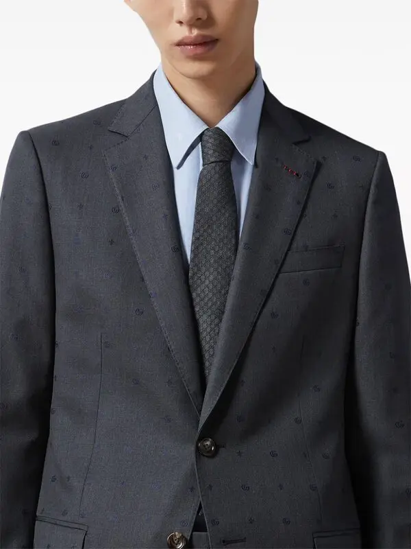 Gucci Interlocking G-jacquard Silk Blend Tie