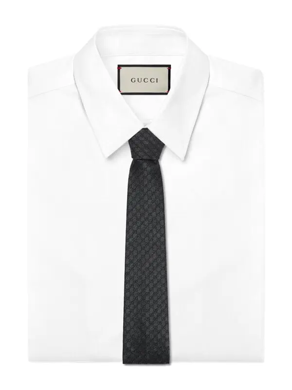 Gucci Interlocking G-jacquard Silk Blend Tie