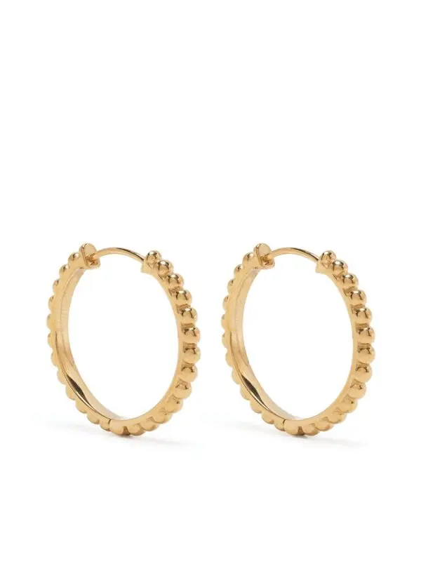 DOWER & HALL Dotty Huggie Hoop Earrings - Gold
