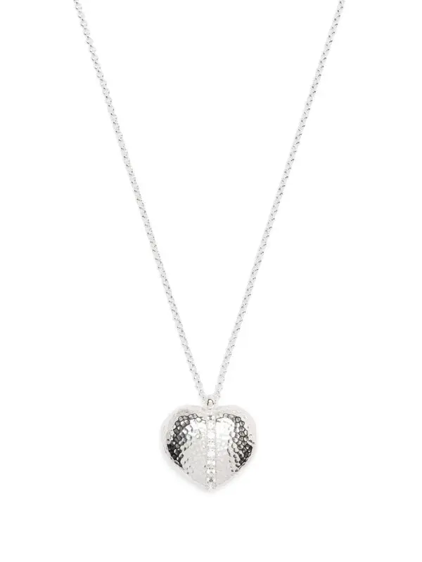 DOWER & HALL Heart Lumiere Locket Necklace - Silver