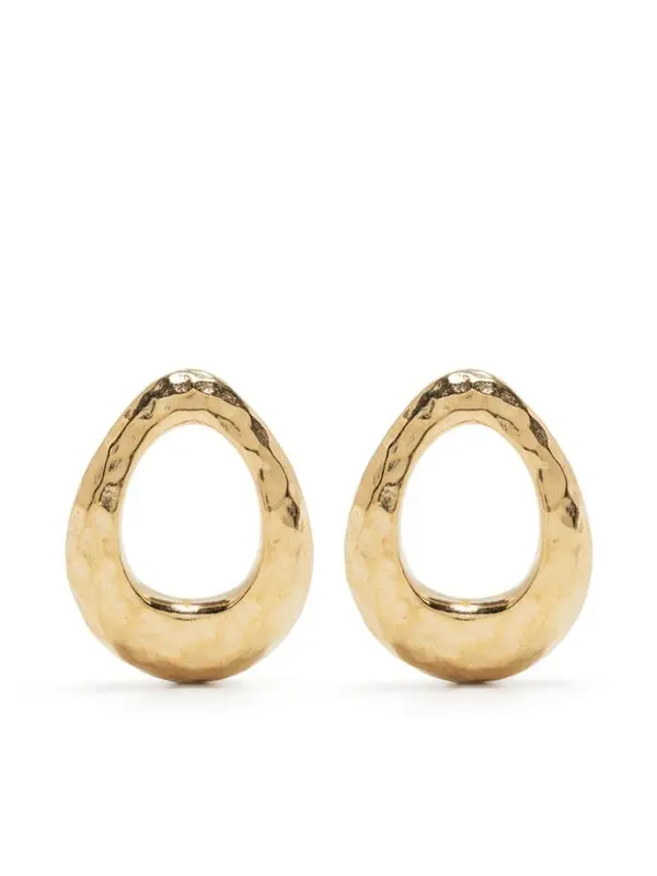 DOWER & HALL Large Entwined Oval Earrings - Gold