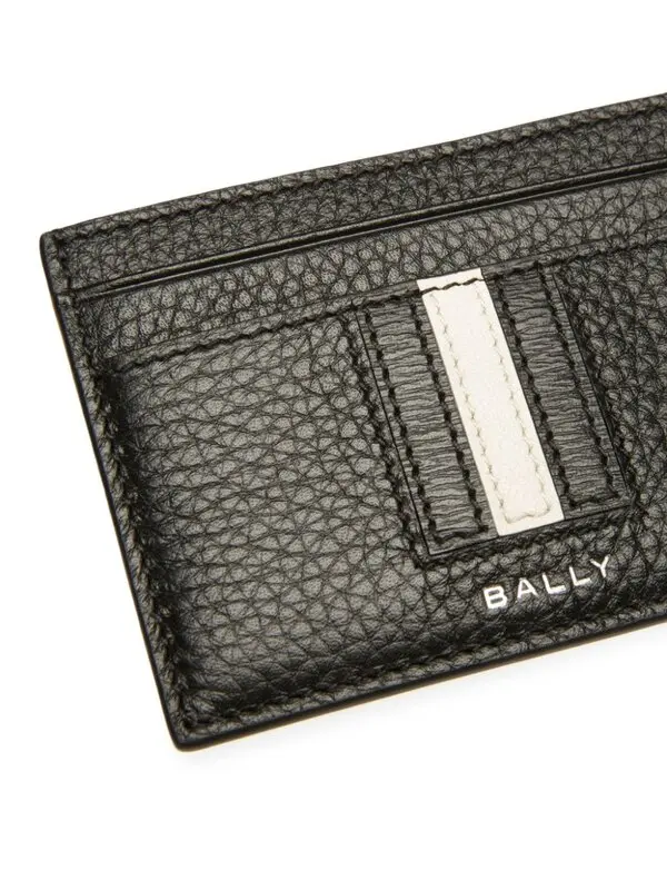 Bally Striped-edge Leather Cardholder