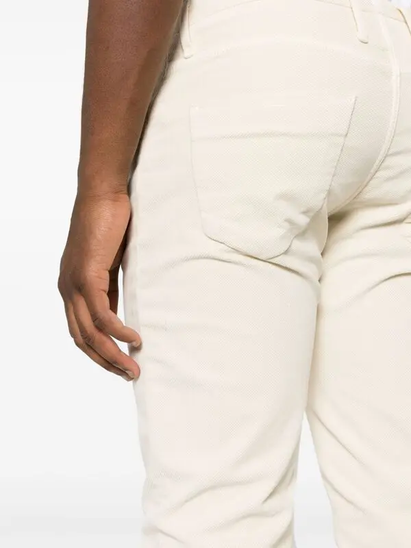 Incotex Cotton Slim-cut Trousers - Neutrals