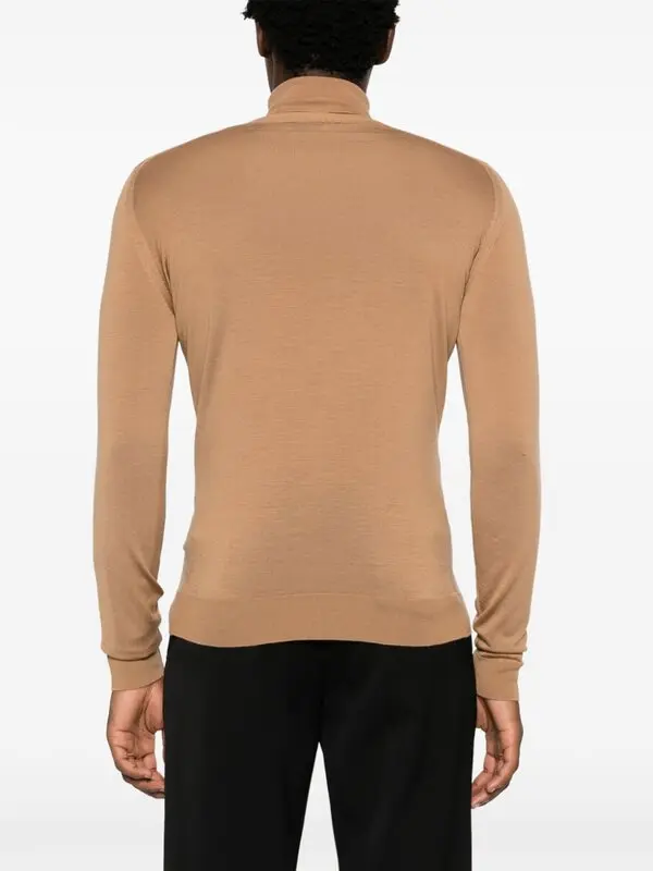 John Smedley V-neck Merino Wool Cardigan - Brown