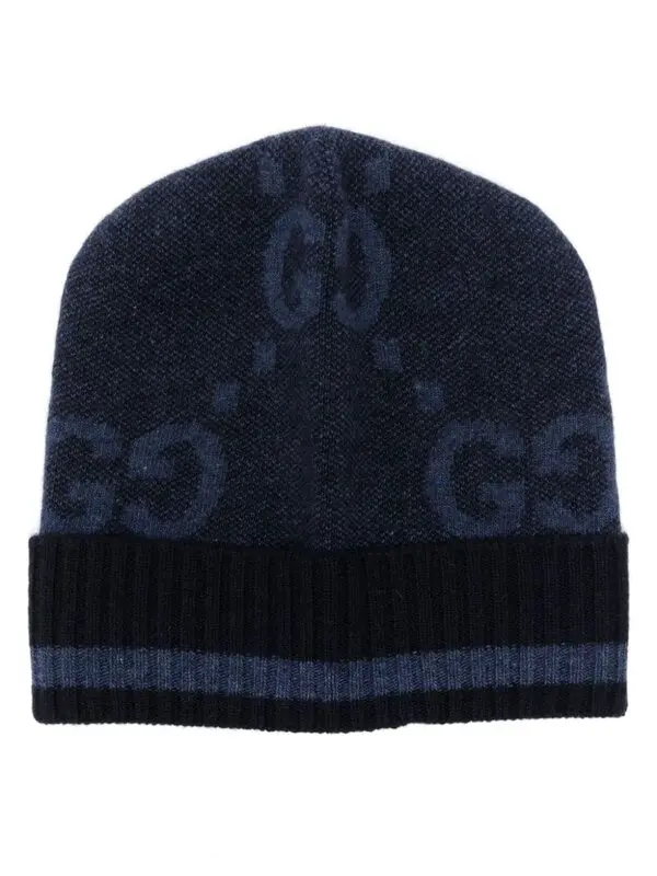 Gucci Gg Cashmere Beanie - Blue