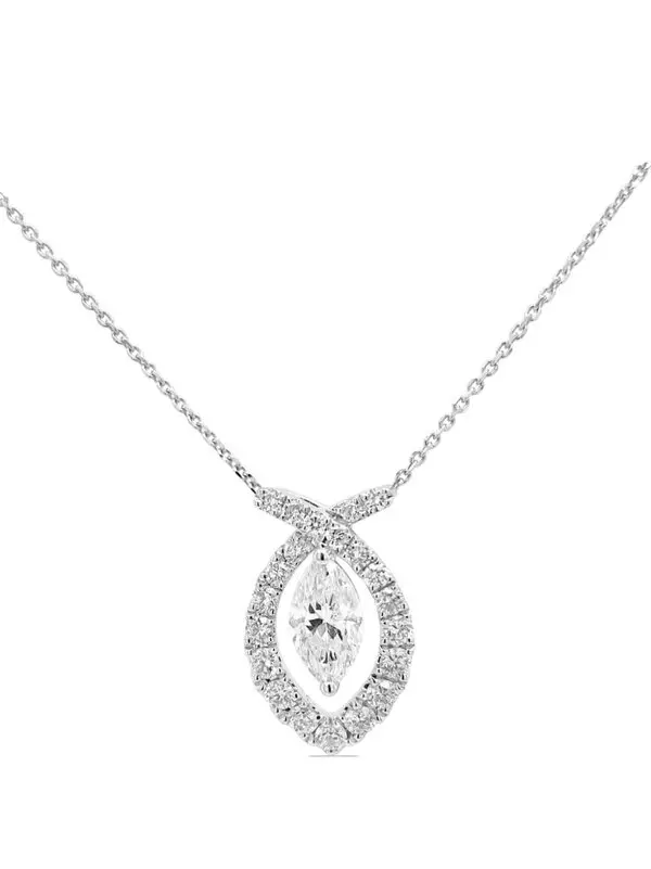 HYT JEWELRY 18kt White Gold Diamond Pendant Necklace - Silver