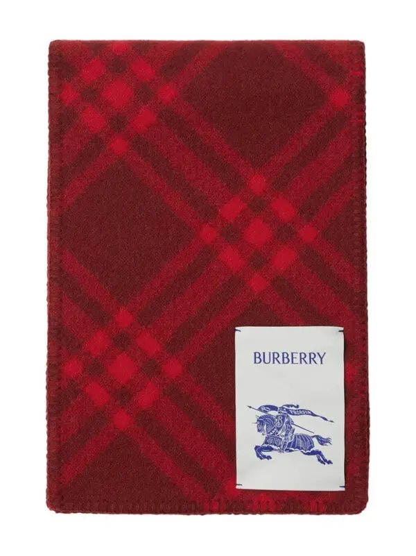 Burberry Vintage Check Wool Scarf - Red