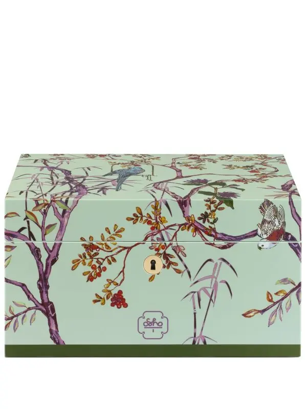 Shanghai Tang Forbidden Garden Lacquer Jewellery Box - Green