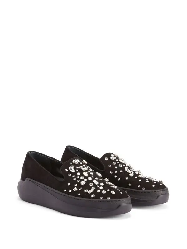 GIUSEPPE ZANOTTI Afelia Crystal-embellished Loafers