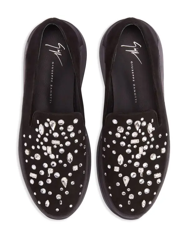 GIUSEPPE ZANOTTI Afelia Crystal-embellished Loafers