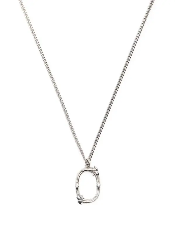 Emanuele Bicocchi Alphabet Pendant Necklace - Silver
