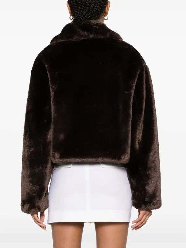 FRAME Faux-fur Cropped Jacket