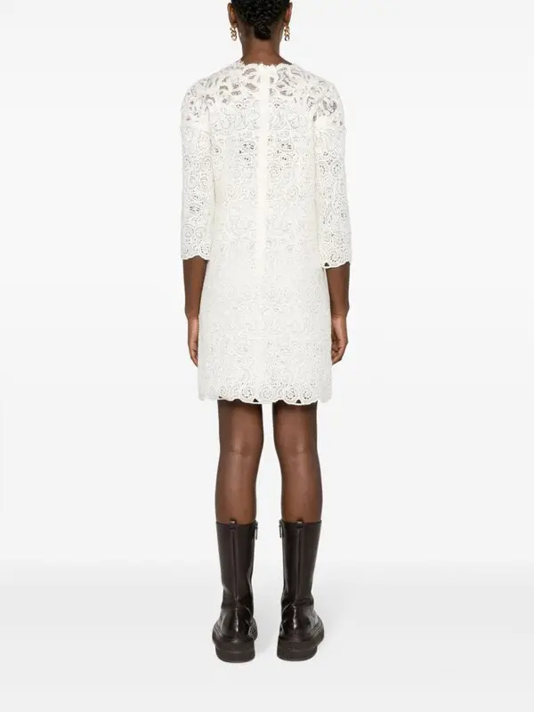 Ermanno Scervino Guipure Lace Mini Dress